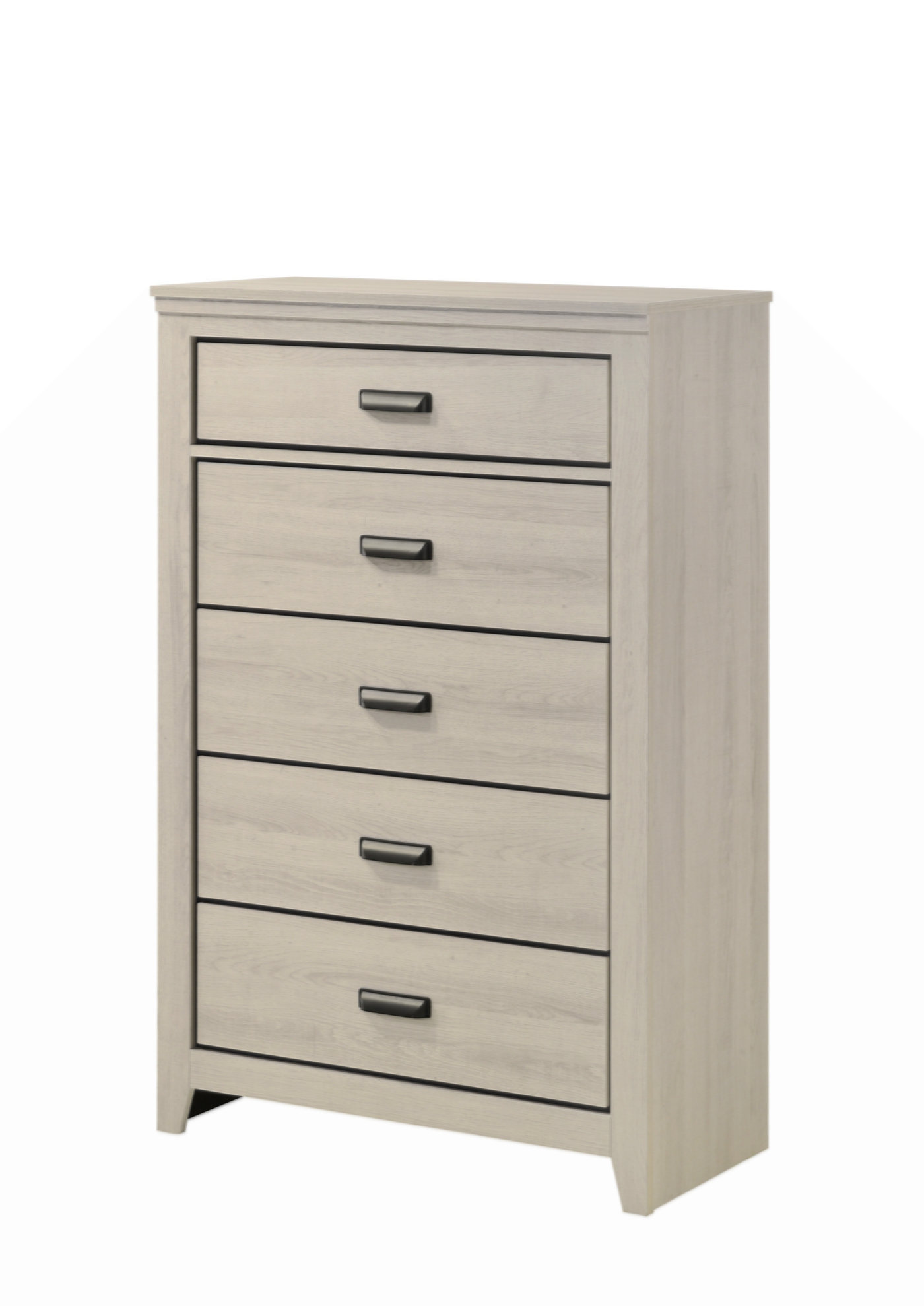 Lark Manor™ 1Pc Rustic Contemporary Chest Beige Five Storage Drawers ...