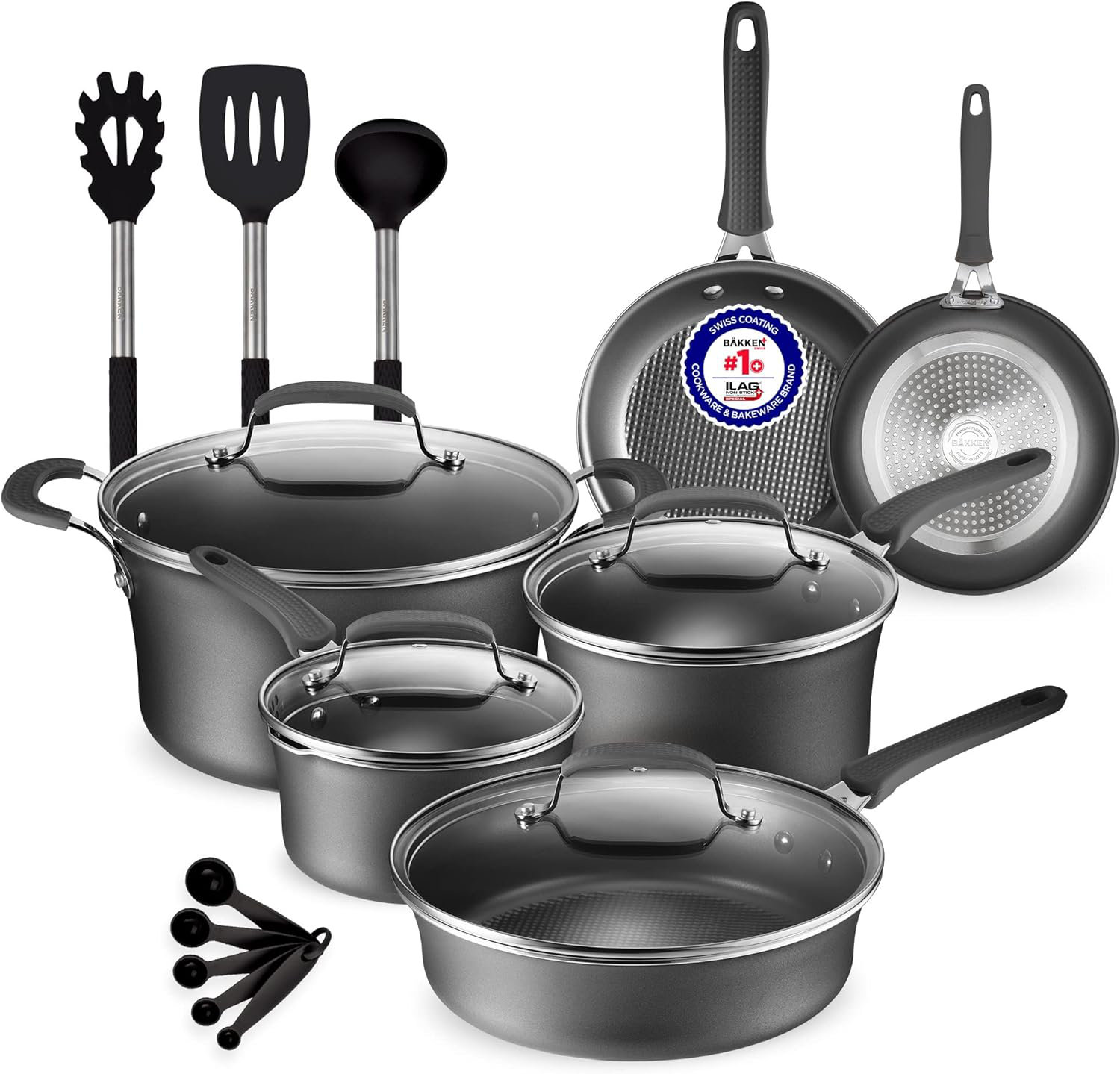 Lifemaster 14 - Piece Carbon Steel Cookware Set & Reviews | Wayfair
