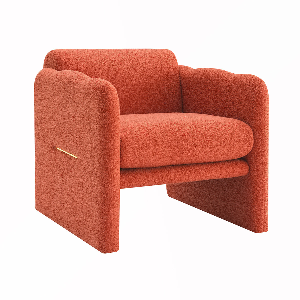 Ivy Bronx Wave Arm Teddy Chair | Wayfair