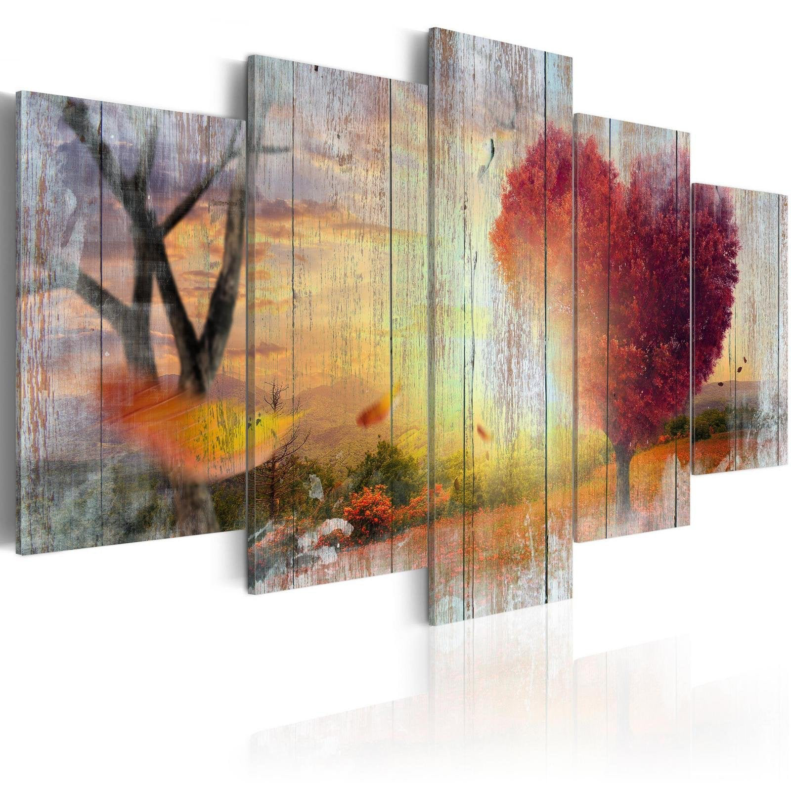 Red Barrel Studio® Guillama Lovers Autumn On Canvas 5 Pieces Print ...