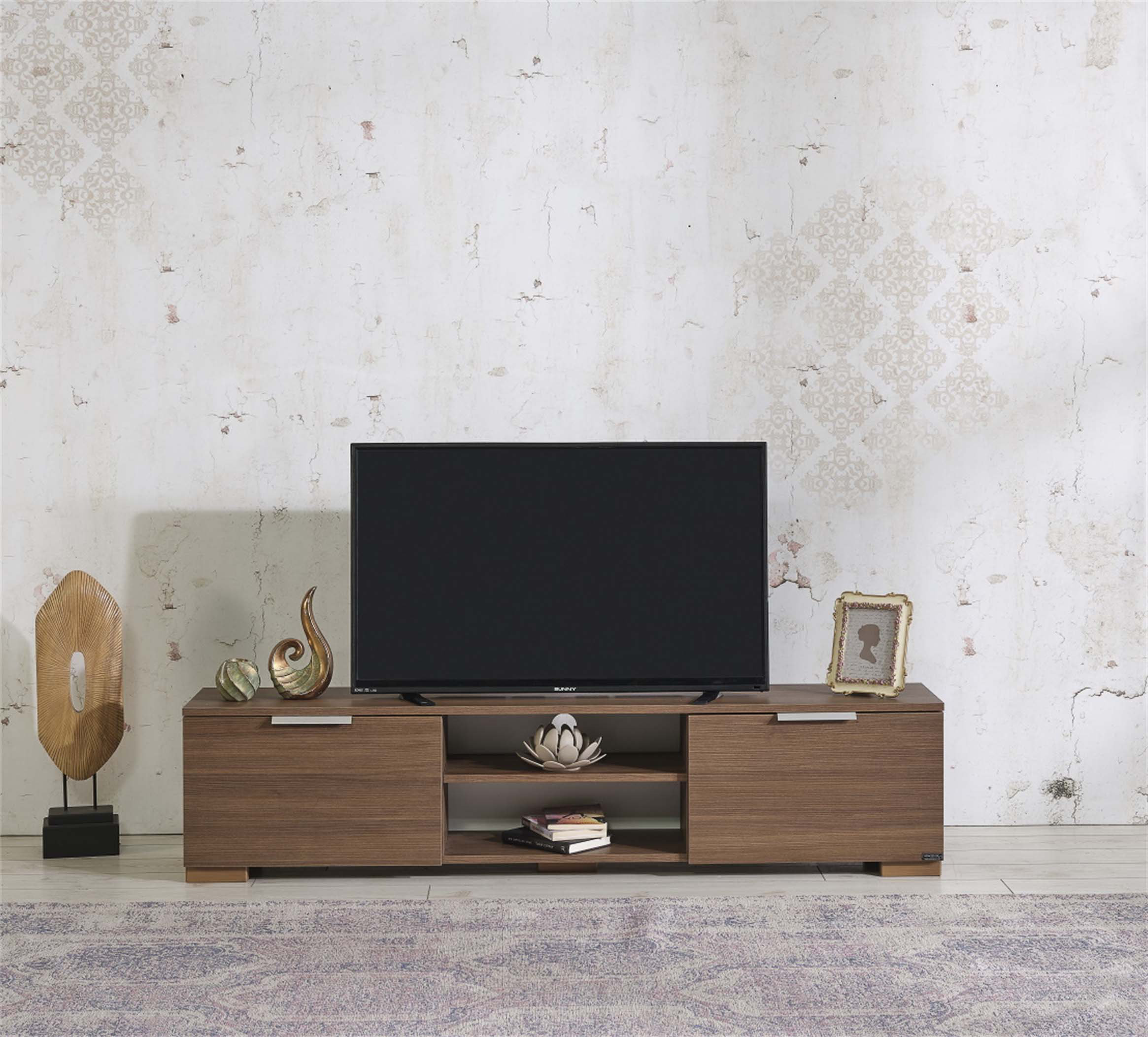 George Oliver Oshyn Store April Mid Century Modern Tv Stand 2 Door ...