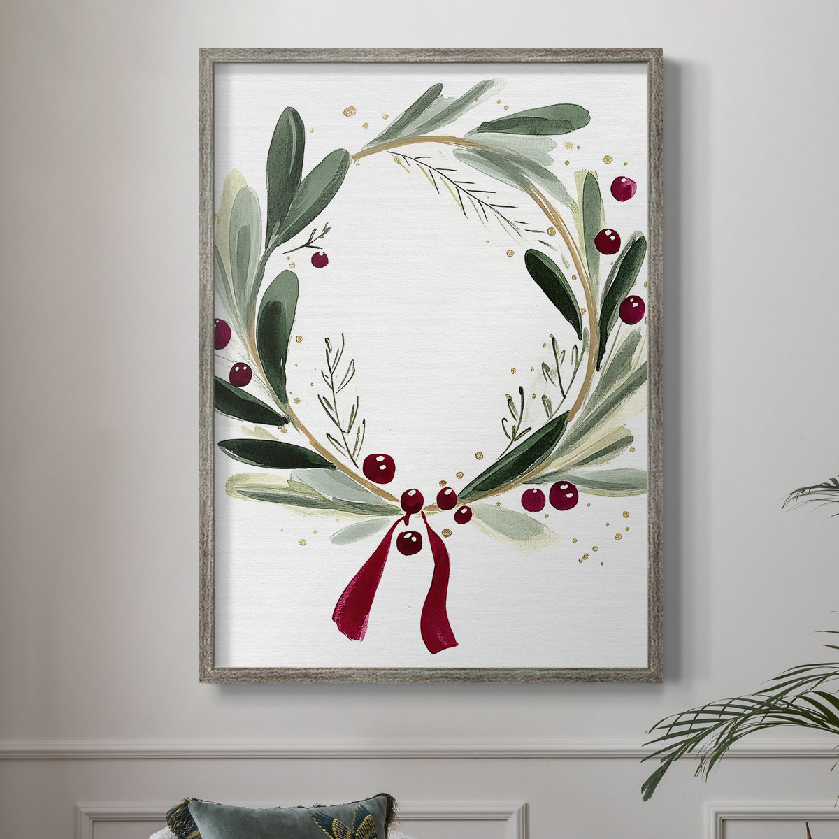 The Holiday Aisle® Christmas Holiday Art CCXXI Framed Print - Solid ...