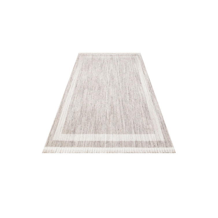 Ebern Designs Ondraya Grey Modern Cotton Machine Made Area Rug ...