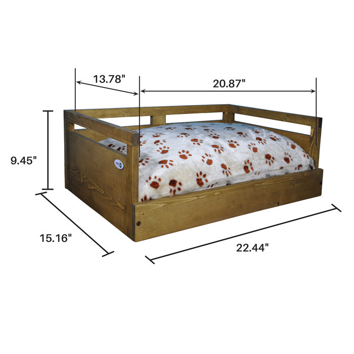 Tucker Murphy Pet™ Hanke Wooden Dog Sofa with Cushion & Reviews | Wayfair