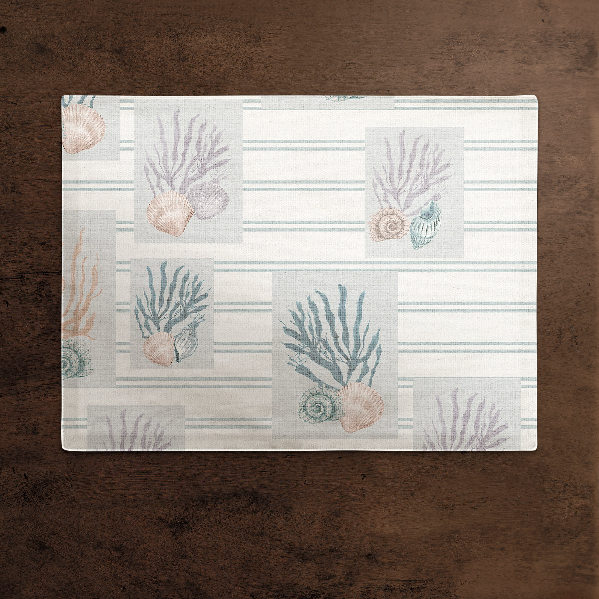 Rosecliff Heights Shell Panels Stripe Outdoor Placemat - Wayfair Canada