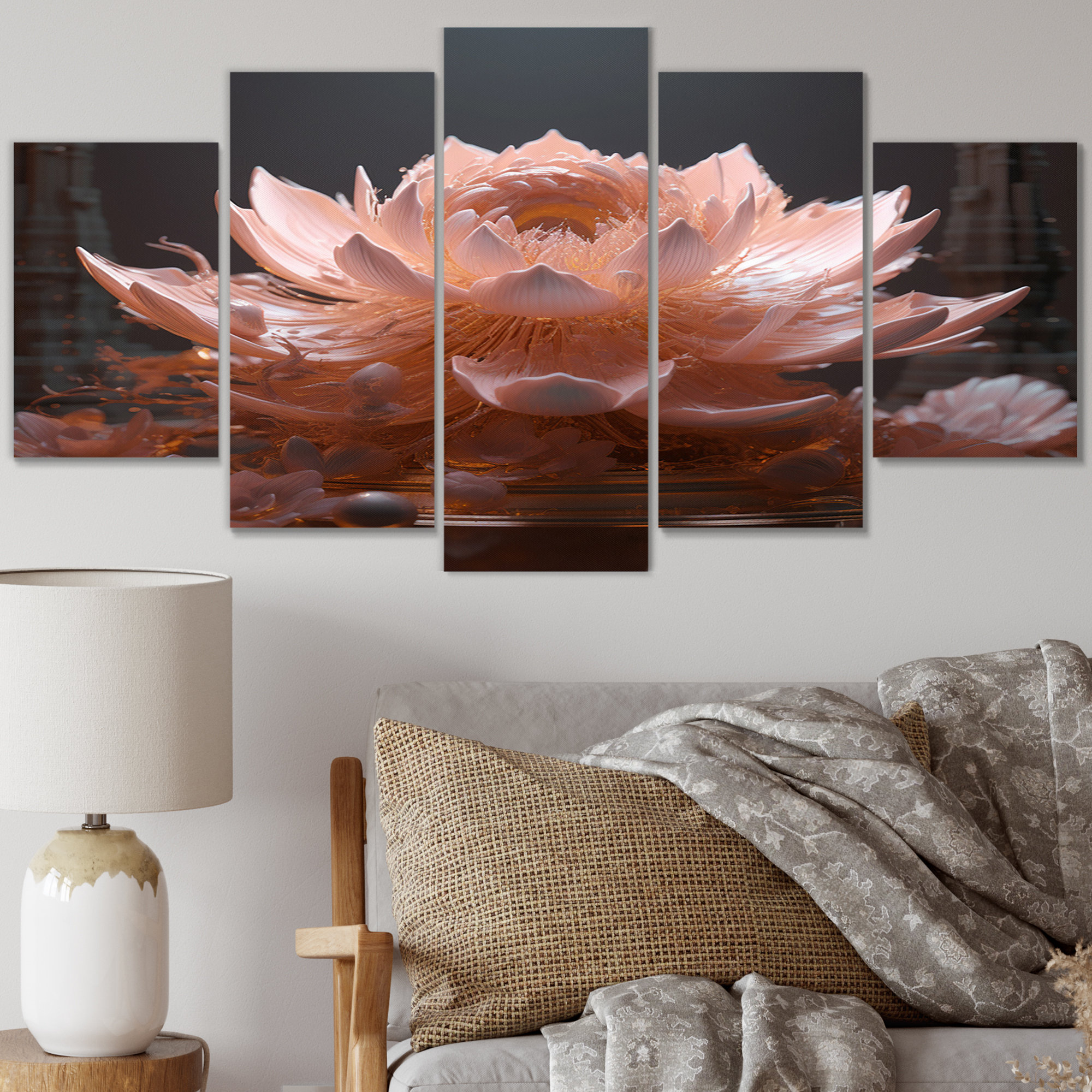 Dakota Fields Light Pink Tender Blossoming Lotus Flower VI - Lotus ...