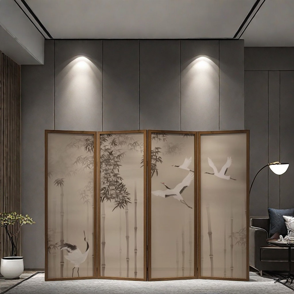 A Bestiary Living Bamboo crane screen partition - Wayfair Canada