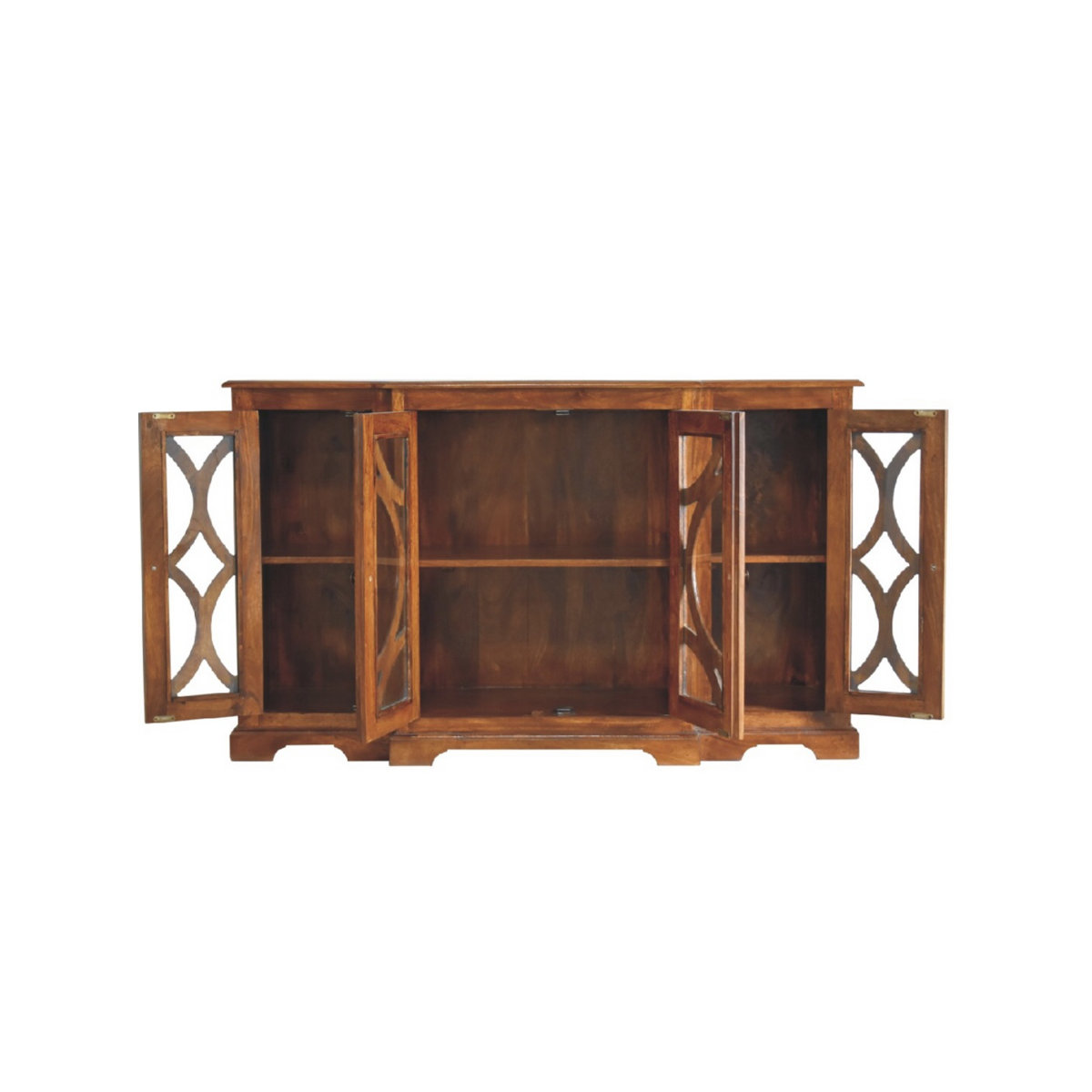 Winston Porter Chestnut Sideboard Hand Carved Glazed Doors | Wayfair