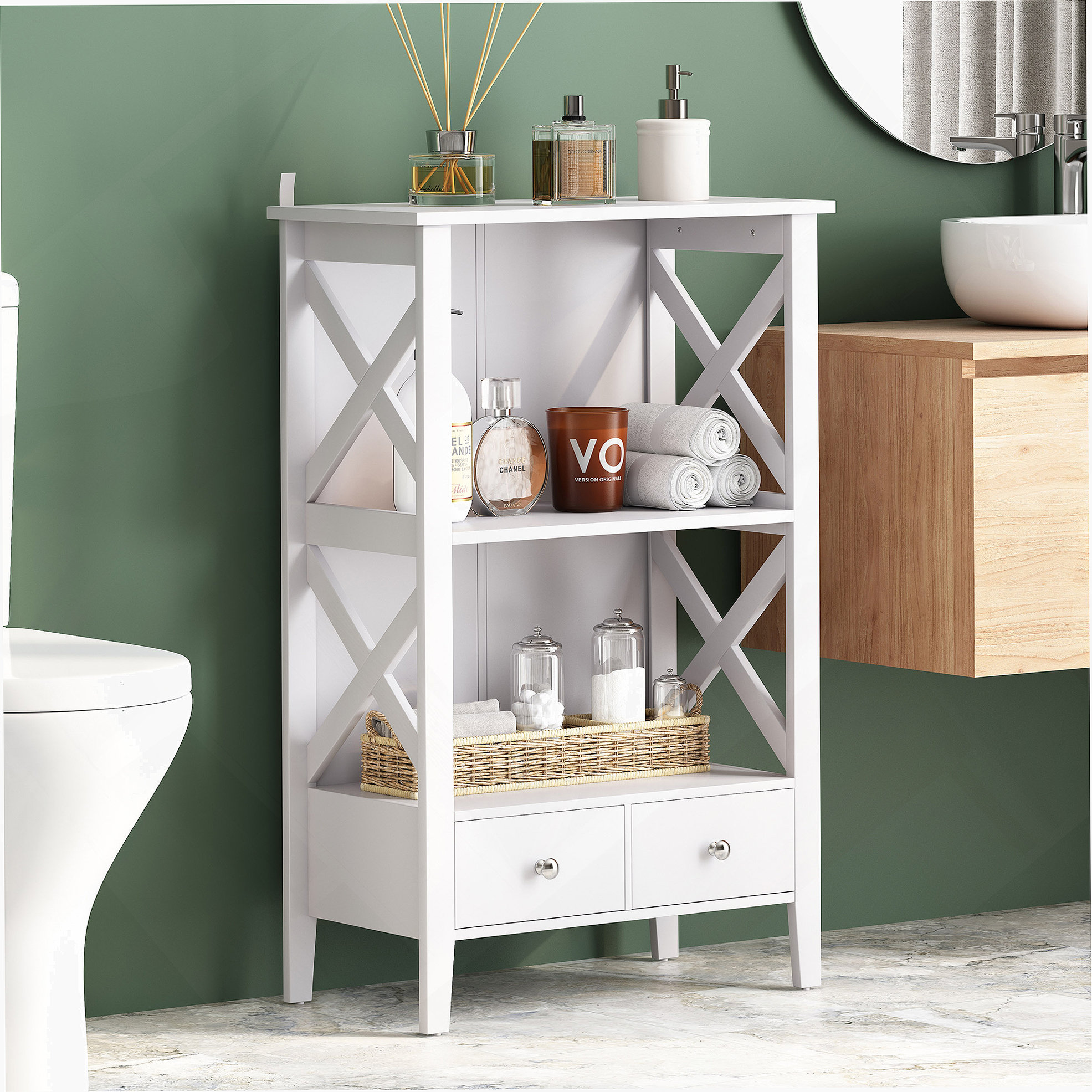August Grove® 2 DRAWER STORAGE RACK | Wayfair