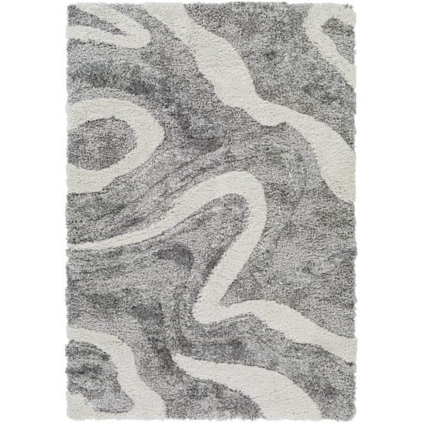Wade Logan® Dittman Machine Woven Abstract Gray Area Rug & Reviews ...