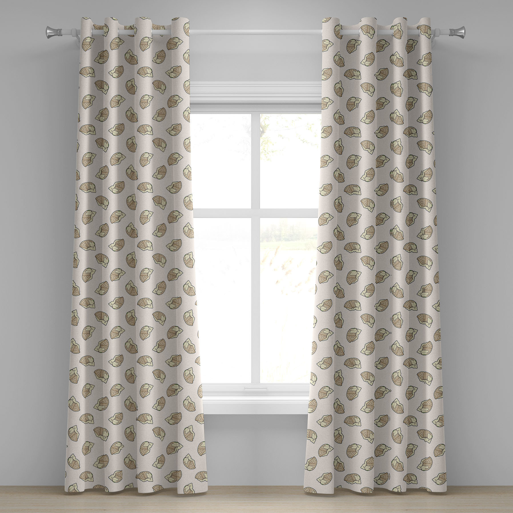 Red Barrel Studio® Waffle Grommet Curtain 2-Panel Window Drapes, 50 ...