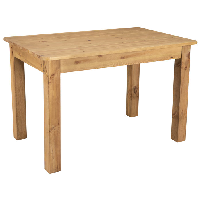 The Twillery Co.® Dejon Rectangular Solid Pine Farmhouse Dining Table ...