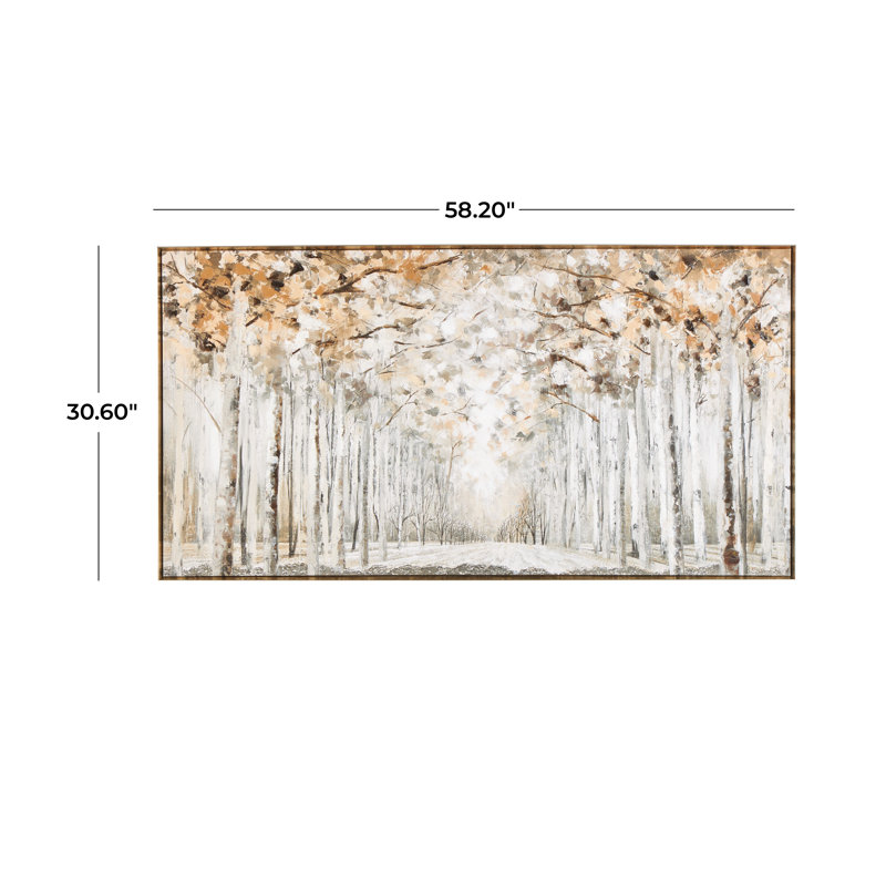 Millwood Pines Forest Landscape - Shadow Box Print on Canvas | Wayfair