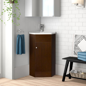 Corner Bathroom Vanities You'll Love | Wayfair