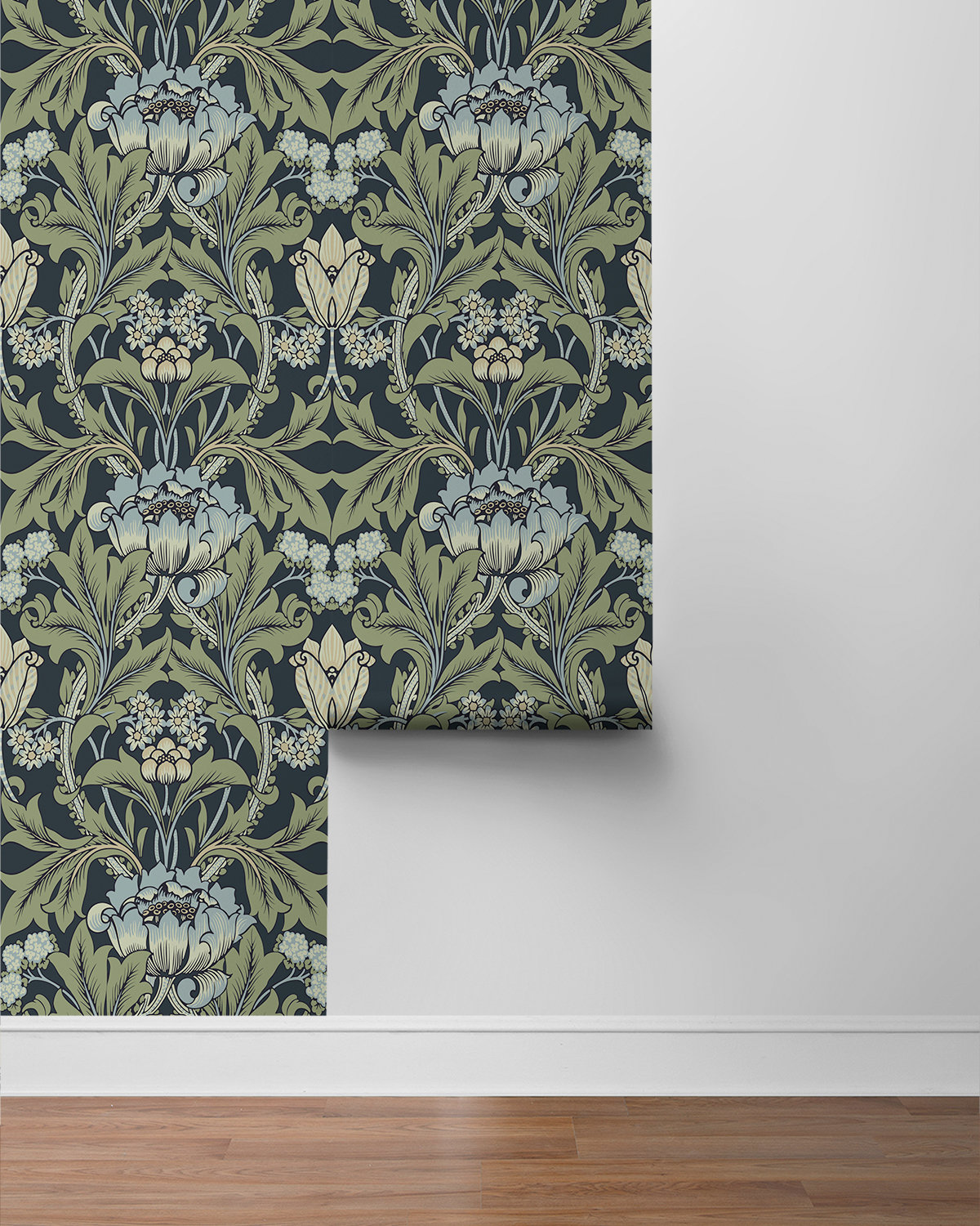 Winston Porter Designs Midnight Blue & Goldenrod Primrose Garden Floral ...
