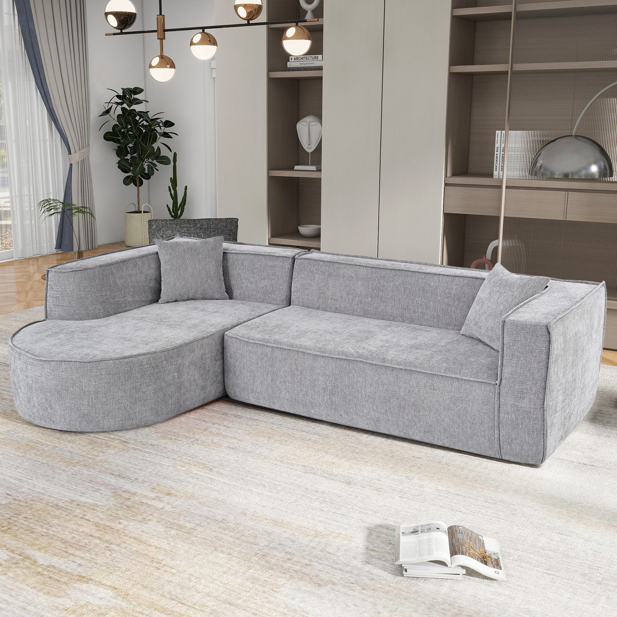 Latitude Run® Sectional Sofa, Modern Style Sectional Sofa,Sponge ...