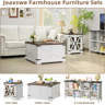 Gracie Oaks Farmhouse Coffee Table with Large Hidden Storage ...