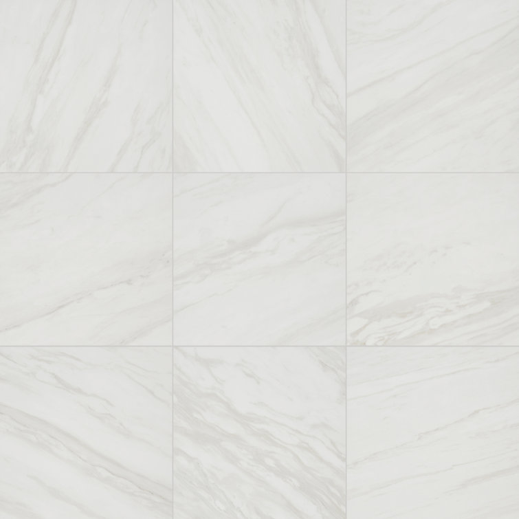 Daltile Perpetuo 24" X 24" Porcelain Marble Look Floor Tile (15.20 sqft ...