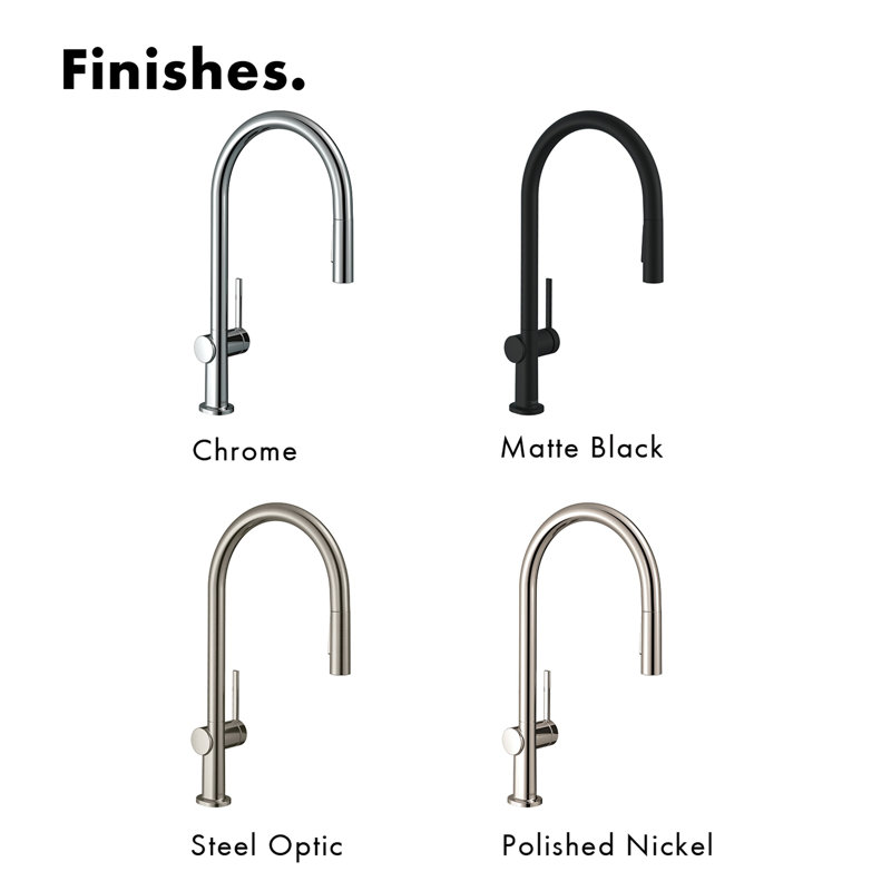 hansgrohe Talis N HighArc Kitchen Faucet, O-Style 2-Spray Pull-Down, 1. ...