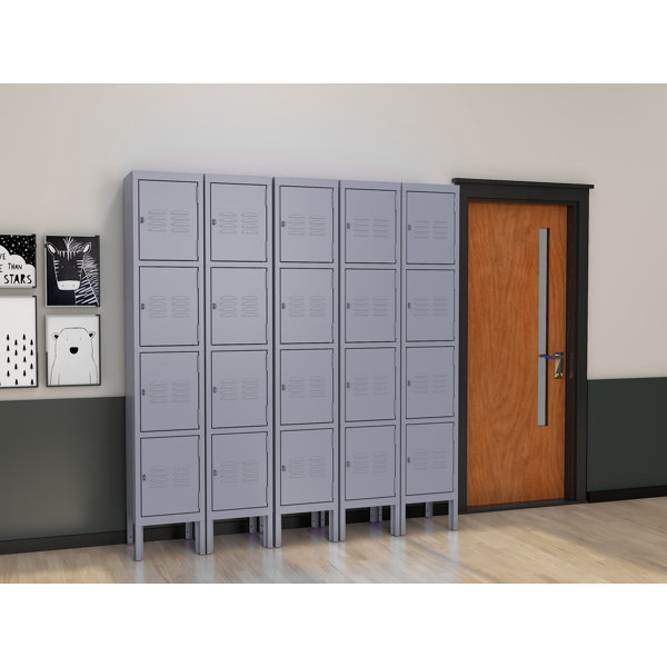 Steelcube Metal 4 - Tier 12'' School Locker with Padlock & Reviews ...