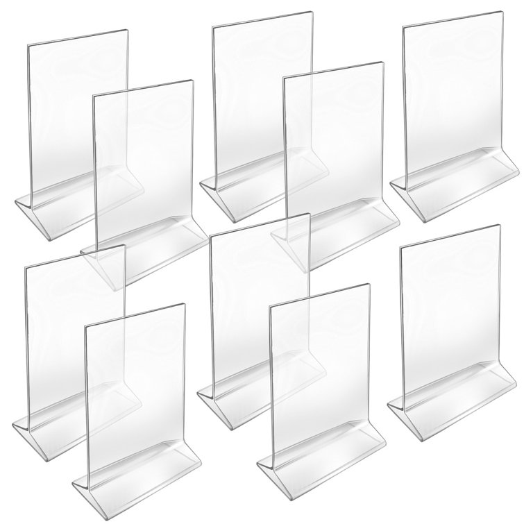 Azar Displays Top Loading Clear Acrylic T-Frame Sign Holder - Wayfair ...