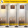Latitude Run® Arc Floor Lamp rust corroded metal surface orange dark ...