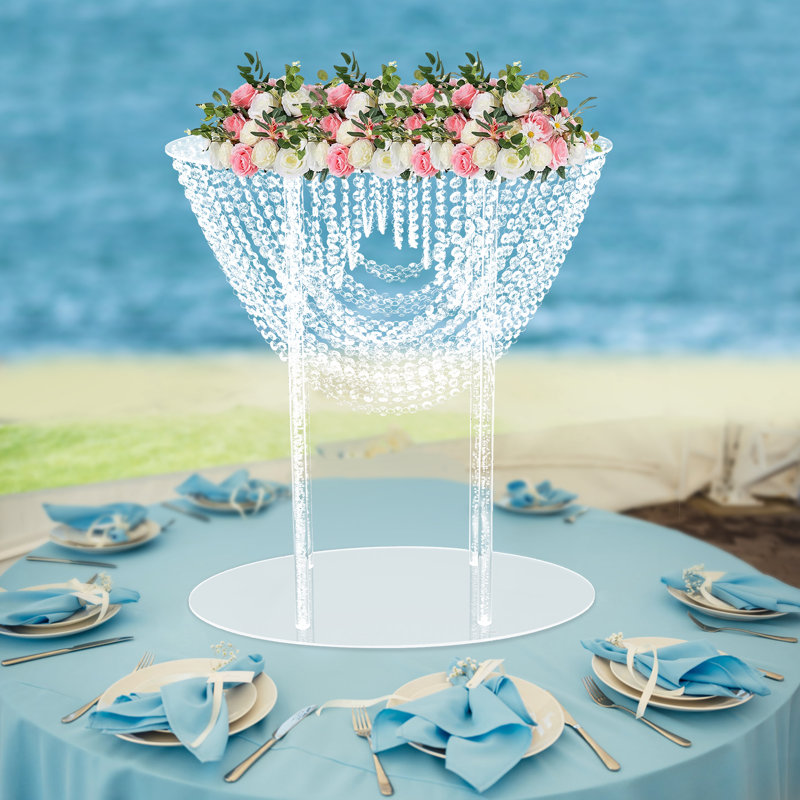 YXSUN Tall Wedding Crystal Centerpieces Acrylic Flower Stands & Reviews ...