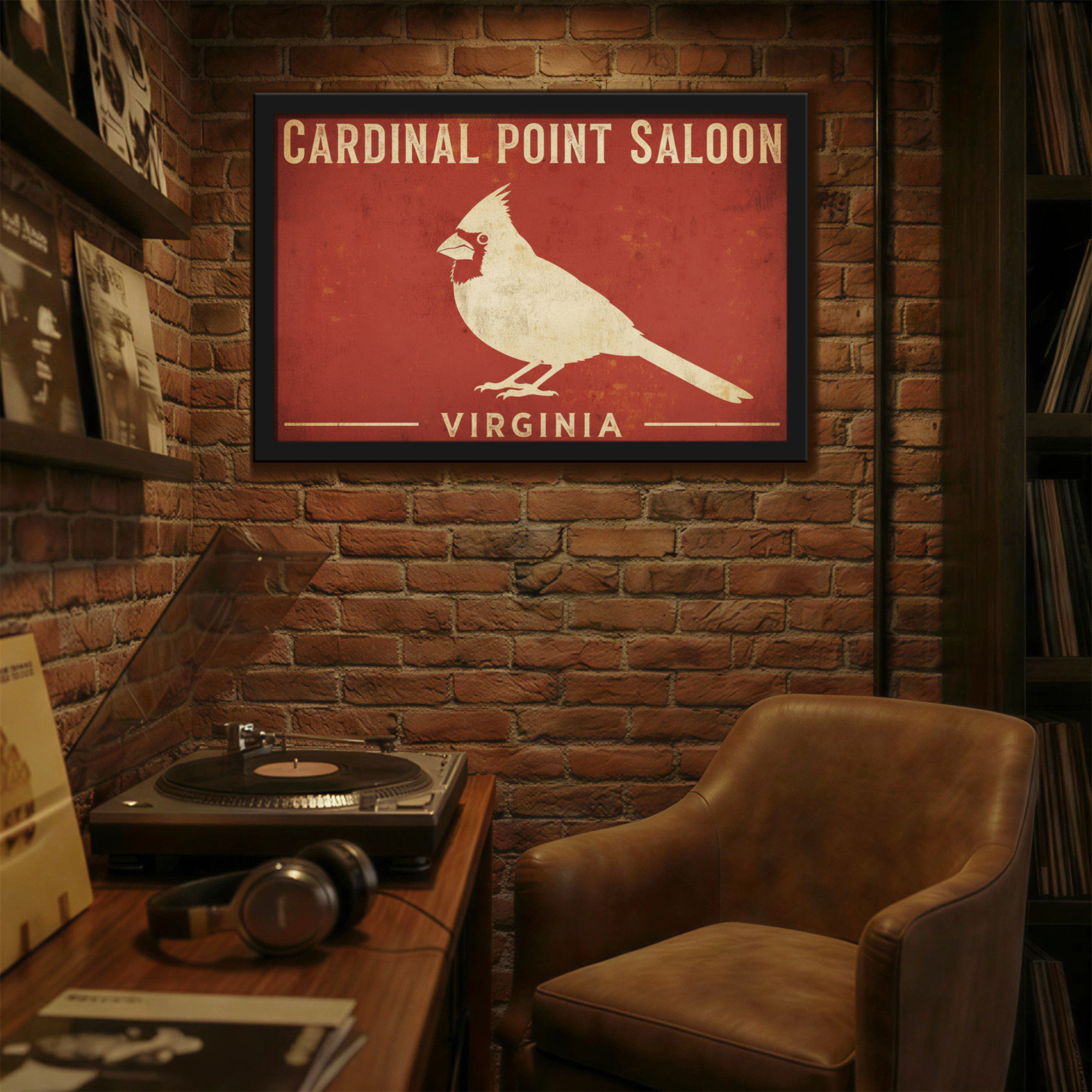 August Grove® Animals Cardinal Point Saloon Virginia Bird Design | Wayfair