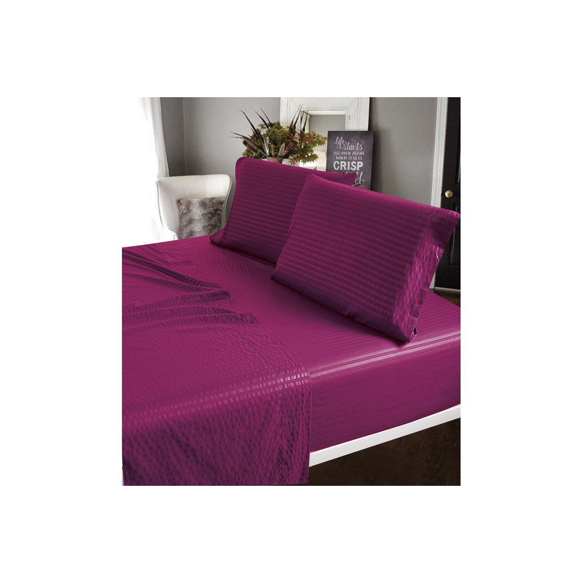 Decobuster Ultra-Soft Sheet Set - 4pc, Wrinkle-Free, Lightweight, Quick ...