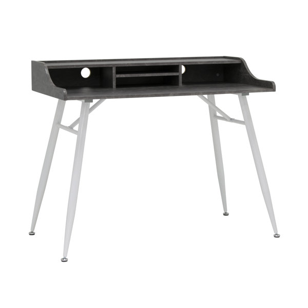 George Oliver Haddan Wide Desk with Hutch & Reviews | Wayfair