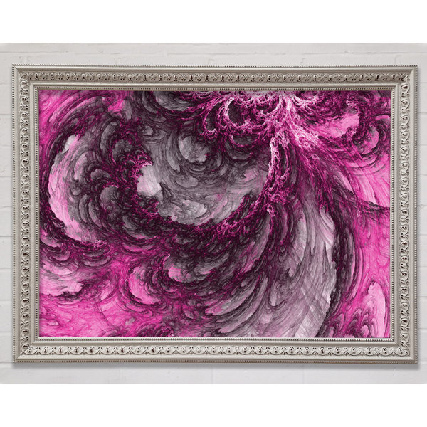 Bright Star Pink Distortion Waves - Single Picture Frame Print ...