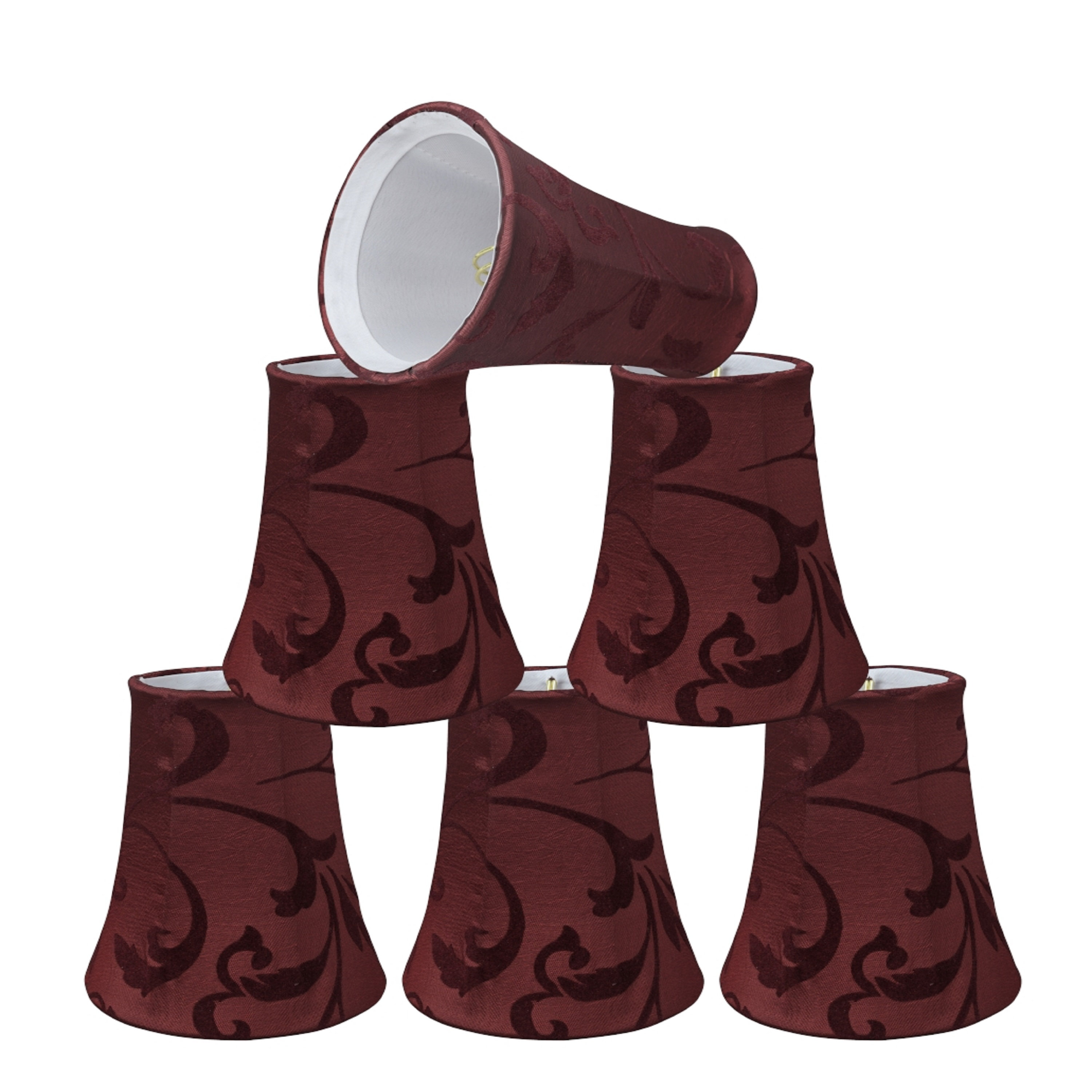 Red Barrel Studio® 5" H Linen Bell Candelabra Shade ( Clip On ) in Red ...