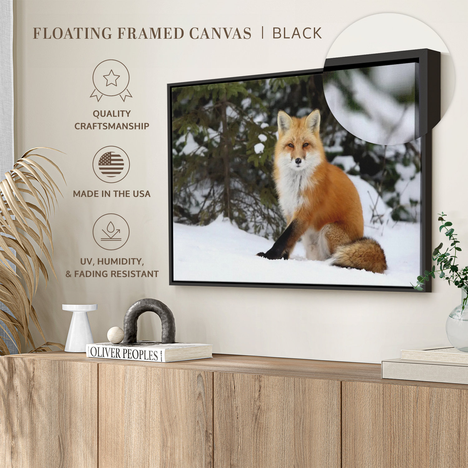 Millwood Pines Winter Red Fox Canvas Print | Wayfair