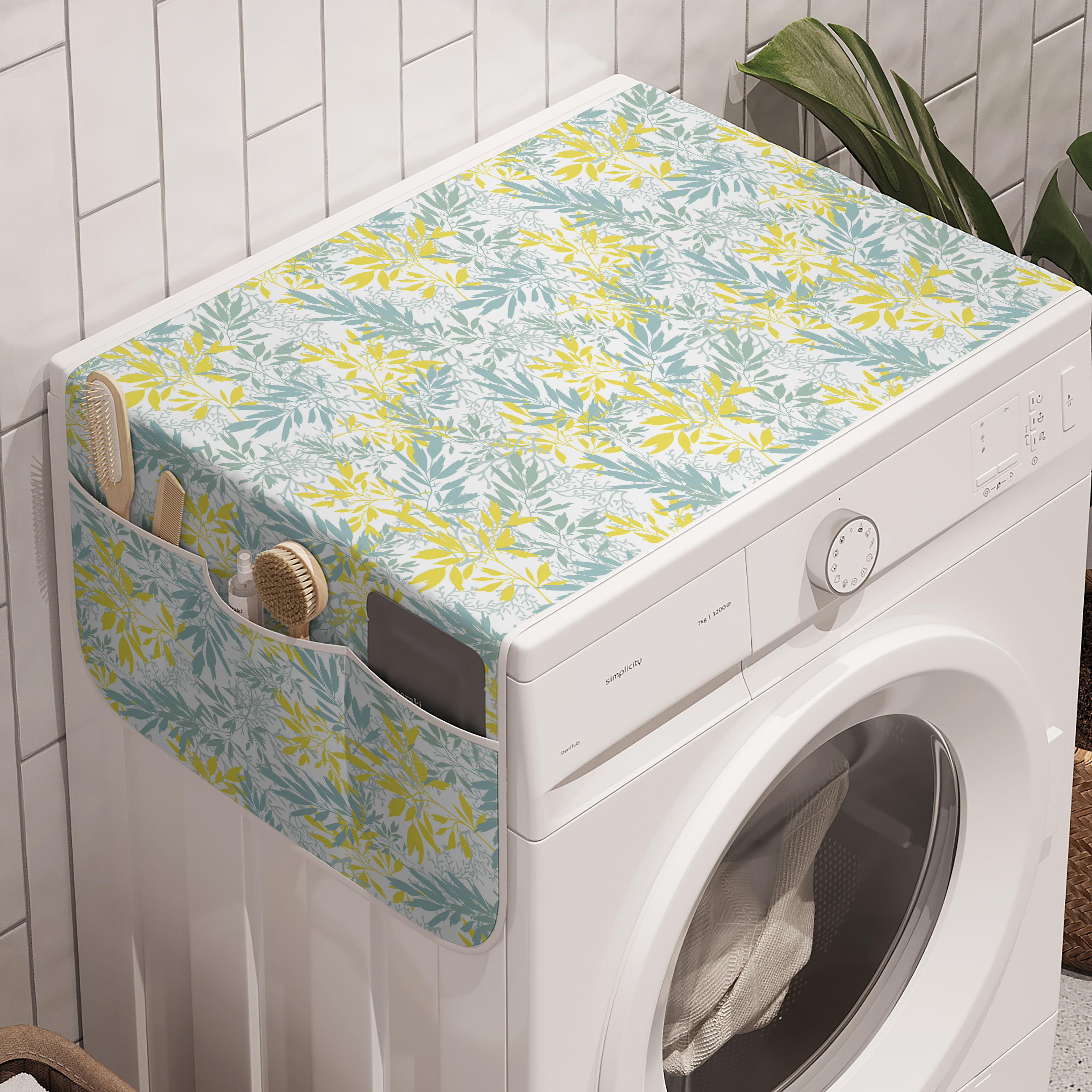 East Urban Home Meadow Washing Machine Organizer Pack of 2 47" x 18.5 ...