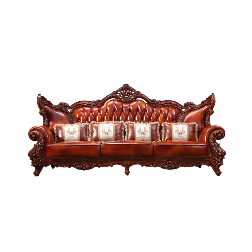 Romero European style solid wood carved sofa - Wayfair Canada