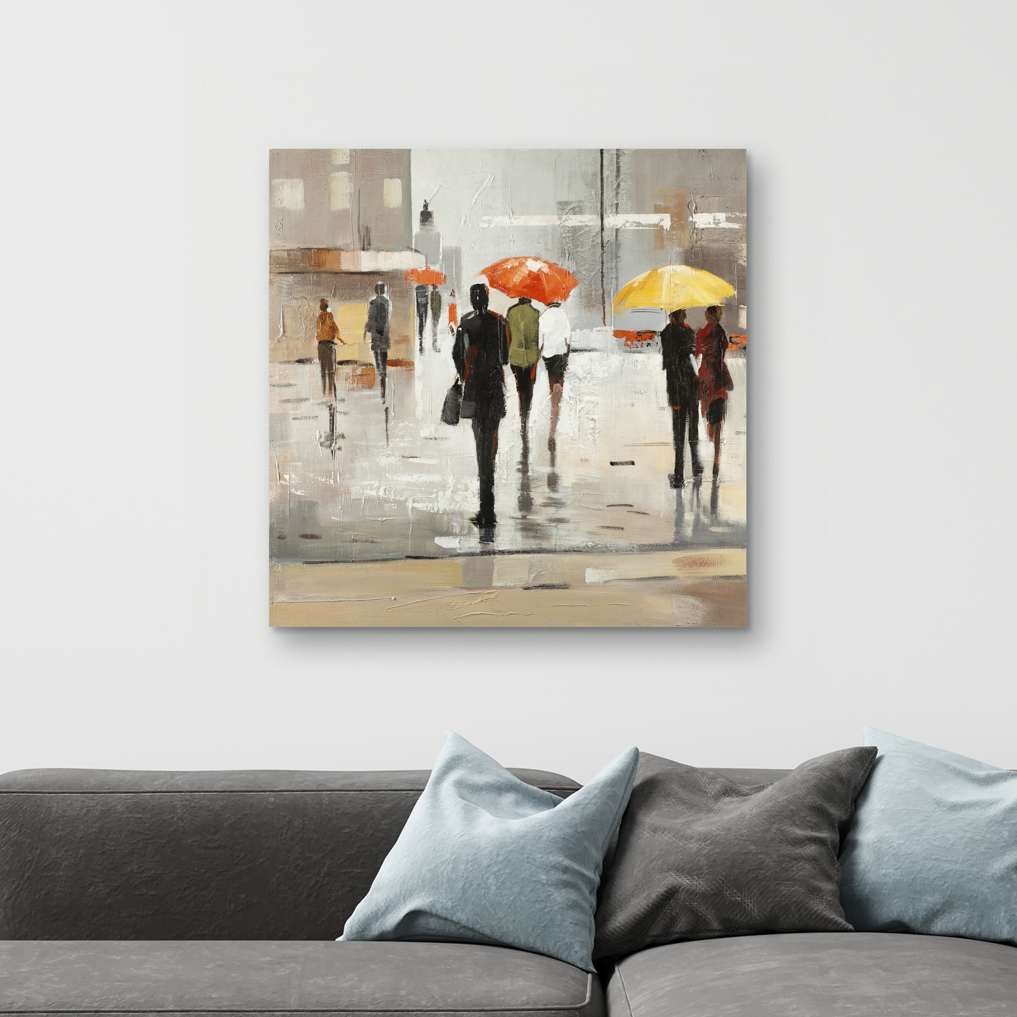 Begin Edition International Inc. Abstract passersby with umbrellas - 32 ...