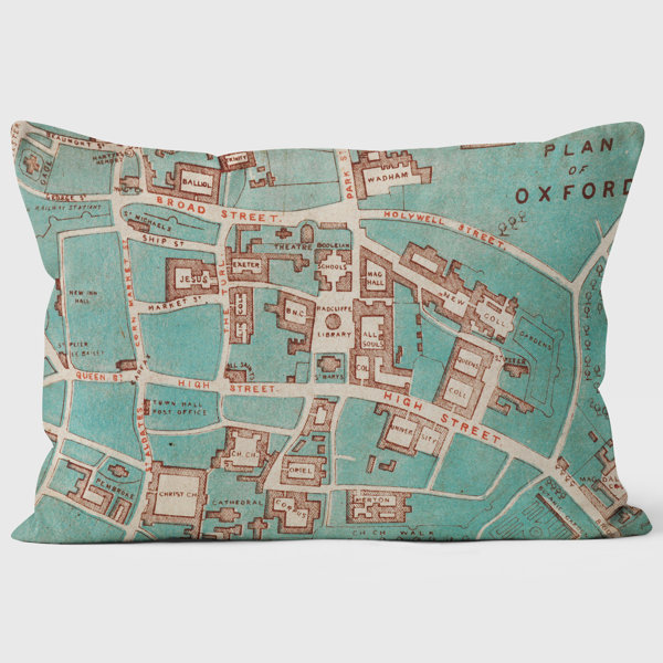 British Library Map of Oxford British Library Cushion | Wayfair.co.uk