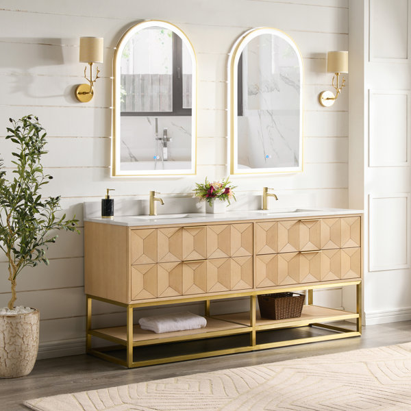 Gold Bathroom Vanities You'll Love | Wayfair