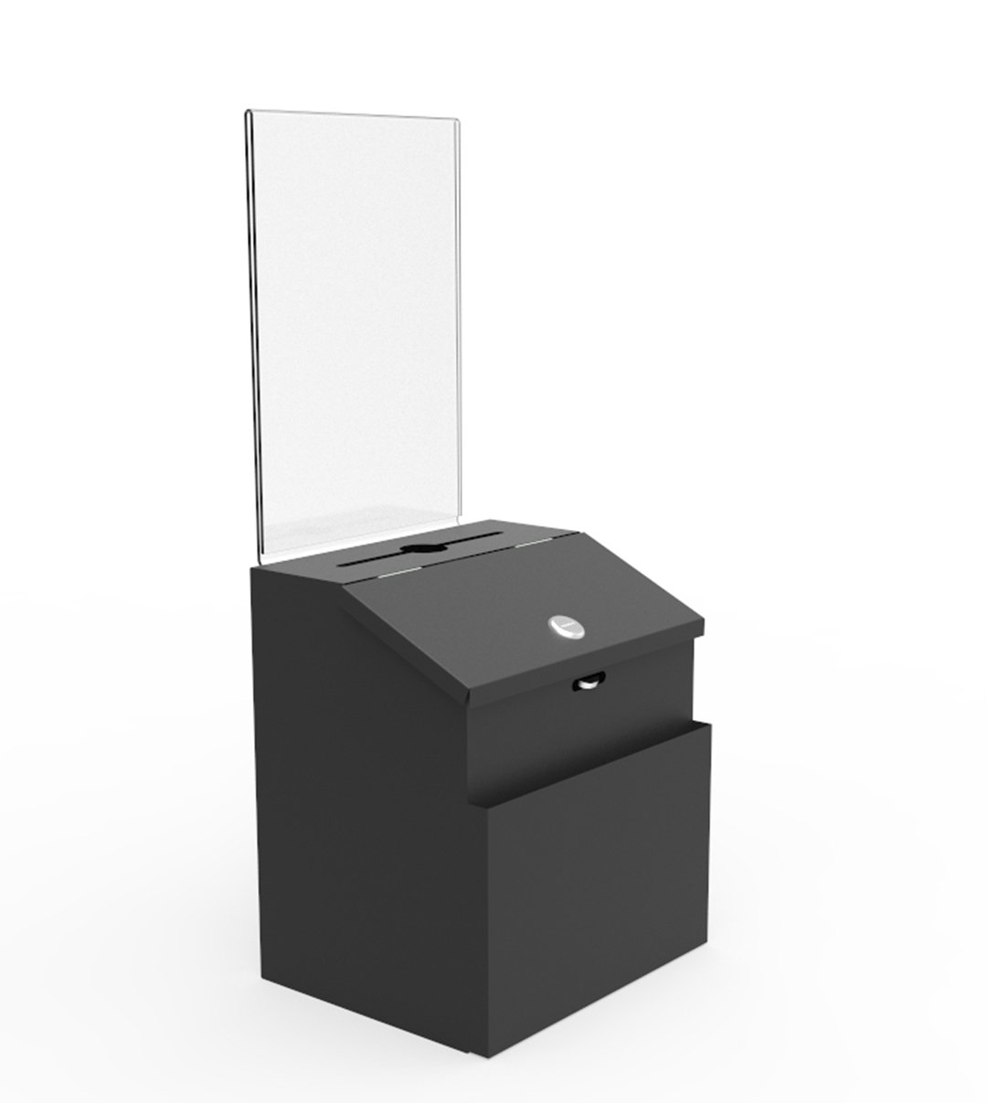 FixtureDisplays Metal Donation Suggestion Sign Holder Offering Charity Fundraising Box Tithing ...