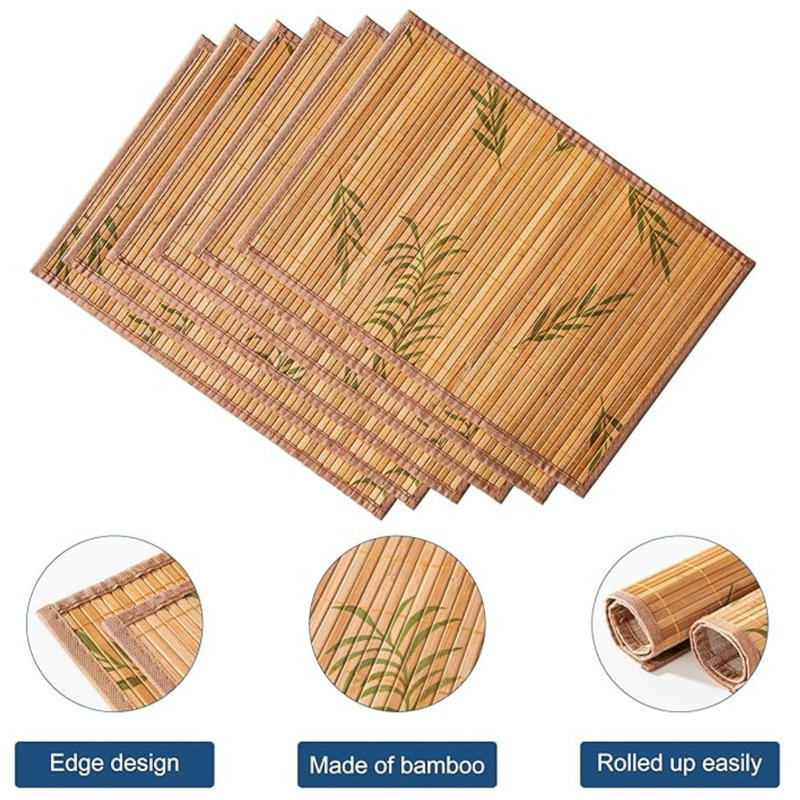 Bayou Breeze 6-Piece Bamboo Placemats Set | Wayfair