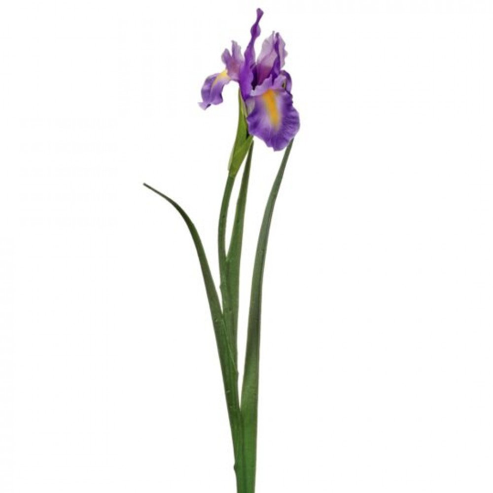 Primrue Purple Dutch Iris Stem Artificial Flower | Wayfair