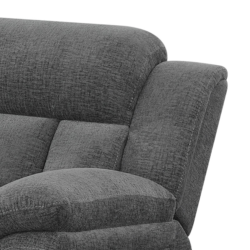 Latitude Run® Trasha 98.85'' W Upholstered Reclining Sofa in Gray | Wayfair