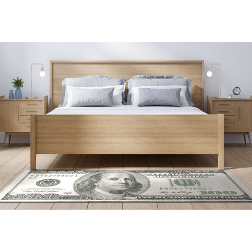 Well Woven Money Dollar Bill Front Modern Green Area Rug | Wayfair