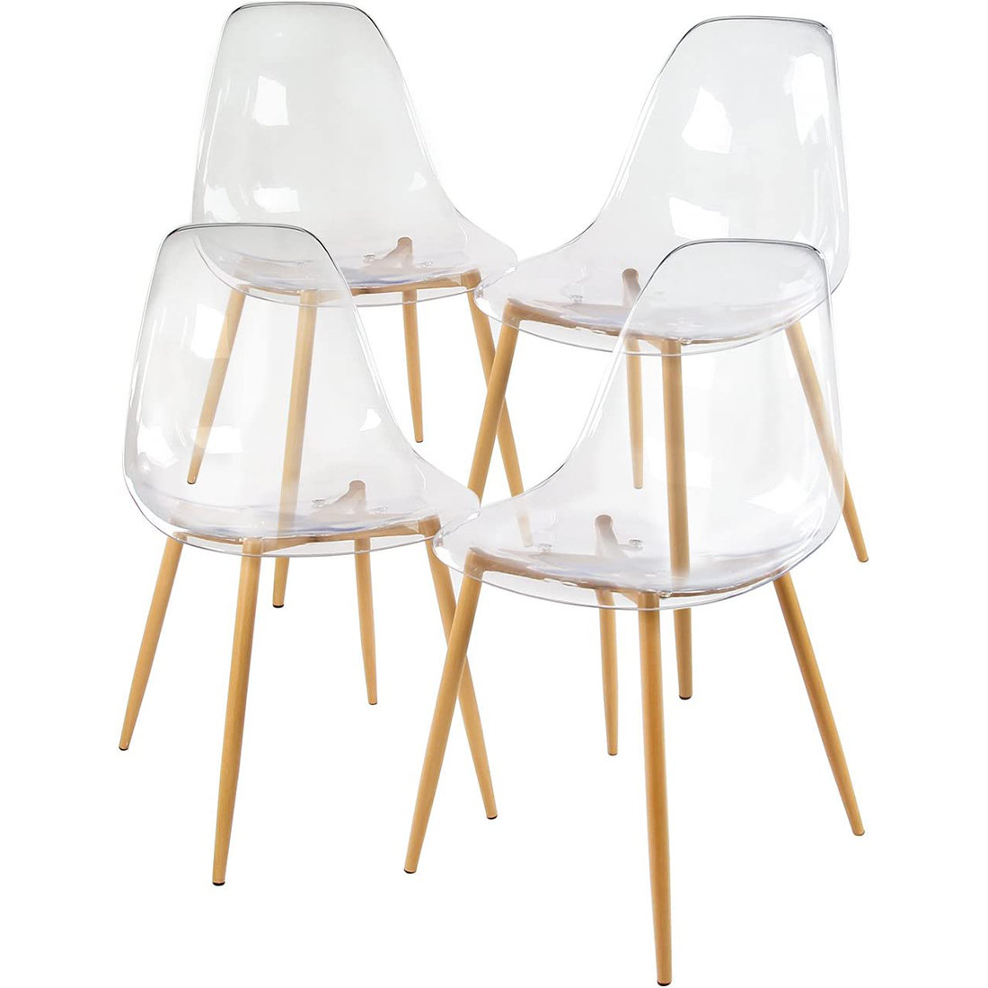 Corrigan Studio® Acrylic Chairs Clear Dining Chairs With Crystal ...