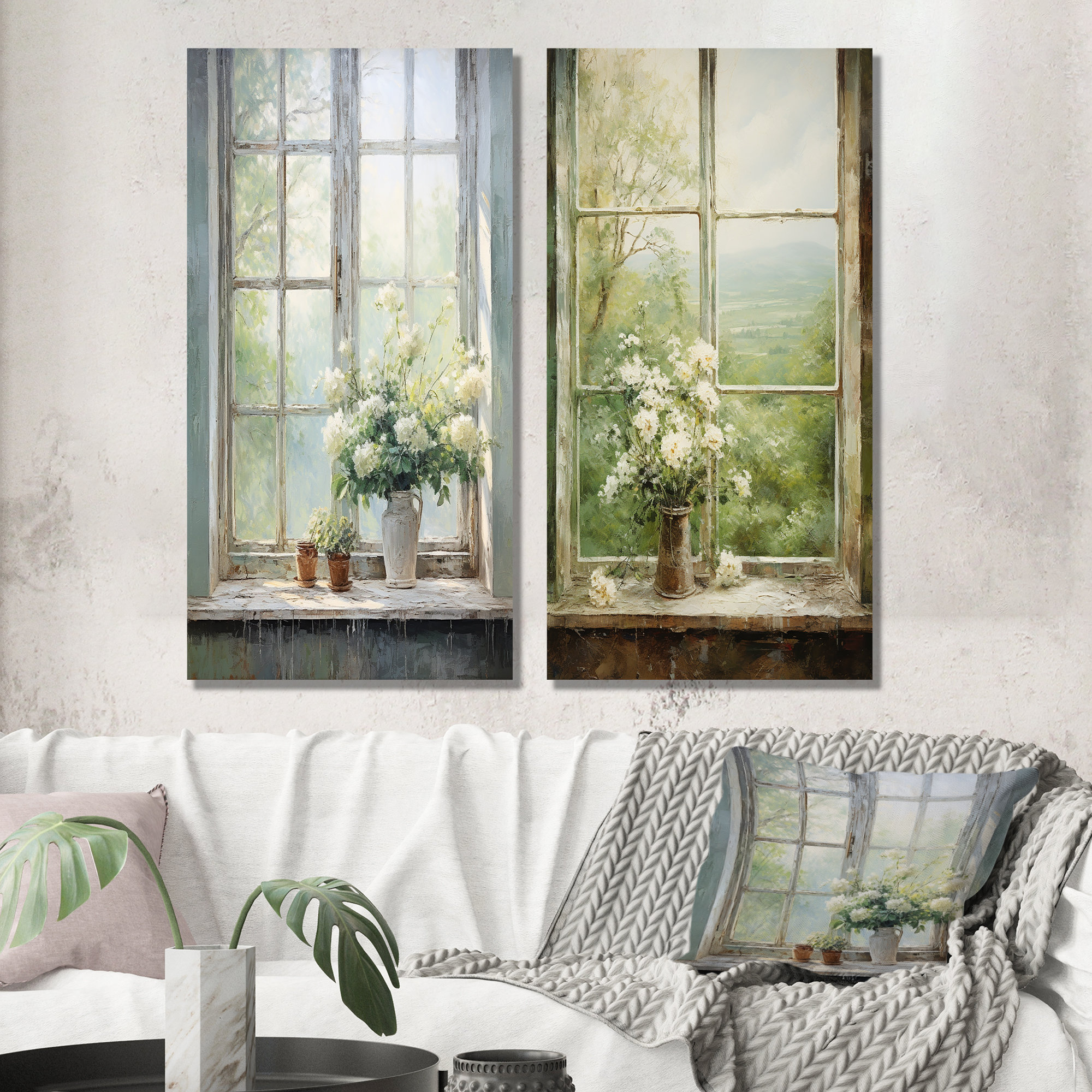 Lark Manor™ Countryside Calm Blooms Farm Windows I - Farm Windows Metal ...