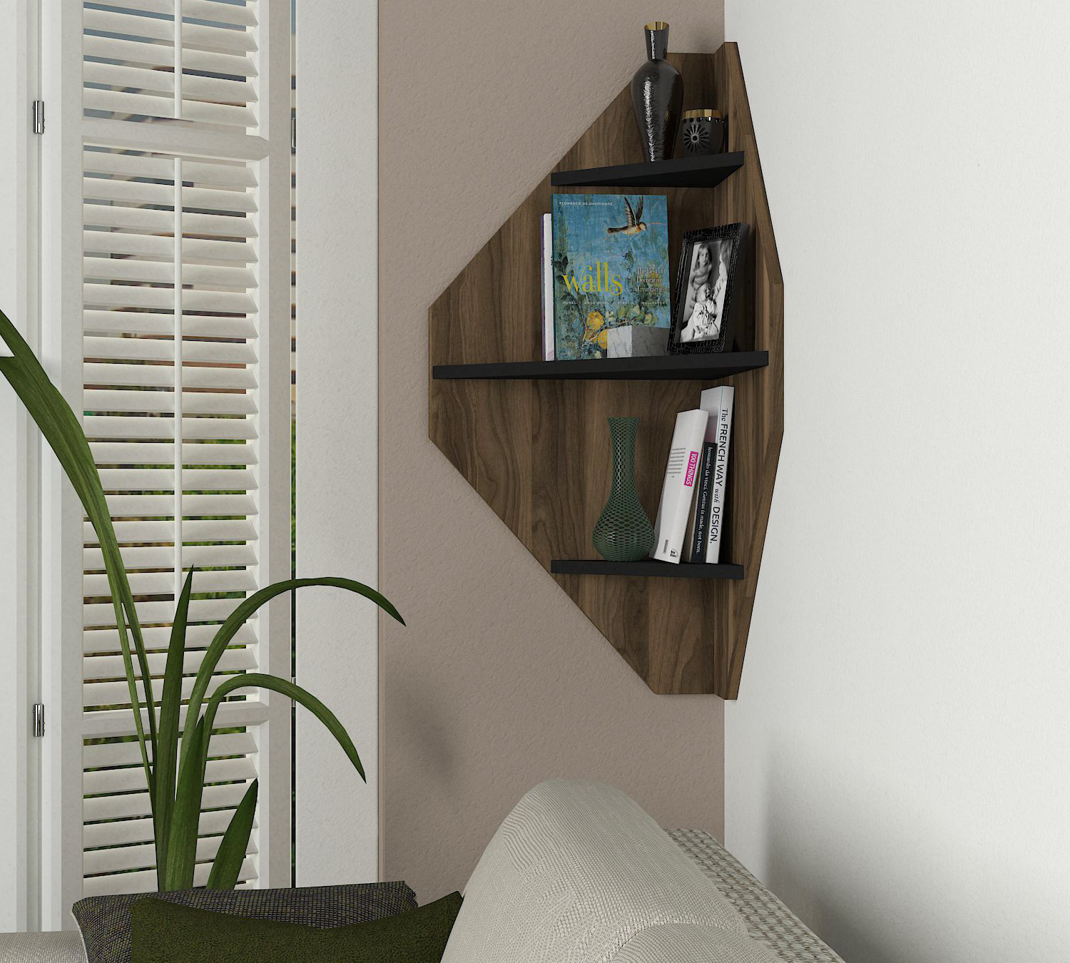 East Urban Home Lefevre 3 Piece Triangle Corner Shelf | Wayfair