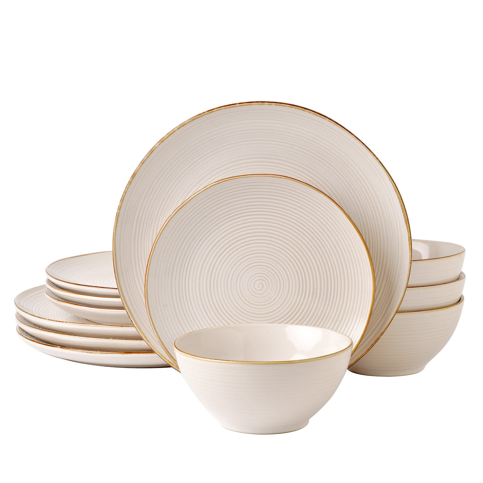 Highland Dunes Adomas 12 Piece Dinnerware Sets, Dish Set for 4 ...