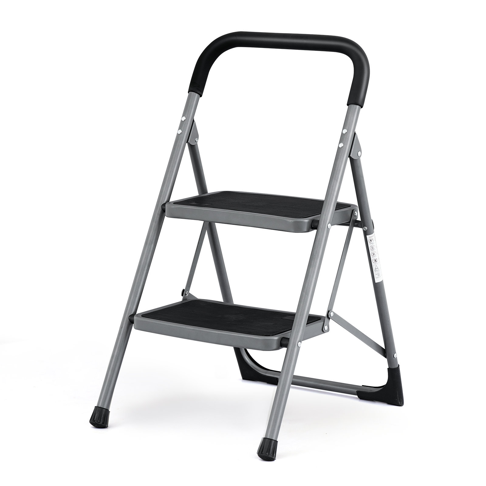 WFX Utility™ 2 Step Ladder Folding Stool with Handgrip, Wide Platform ...