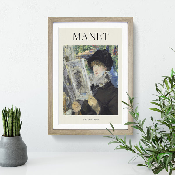 East Urban Home Woman Reading Print by Edouard Manet - Picture Frame ...