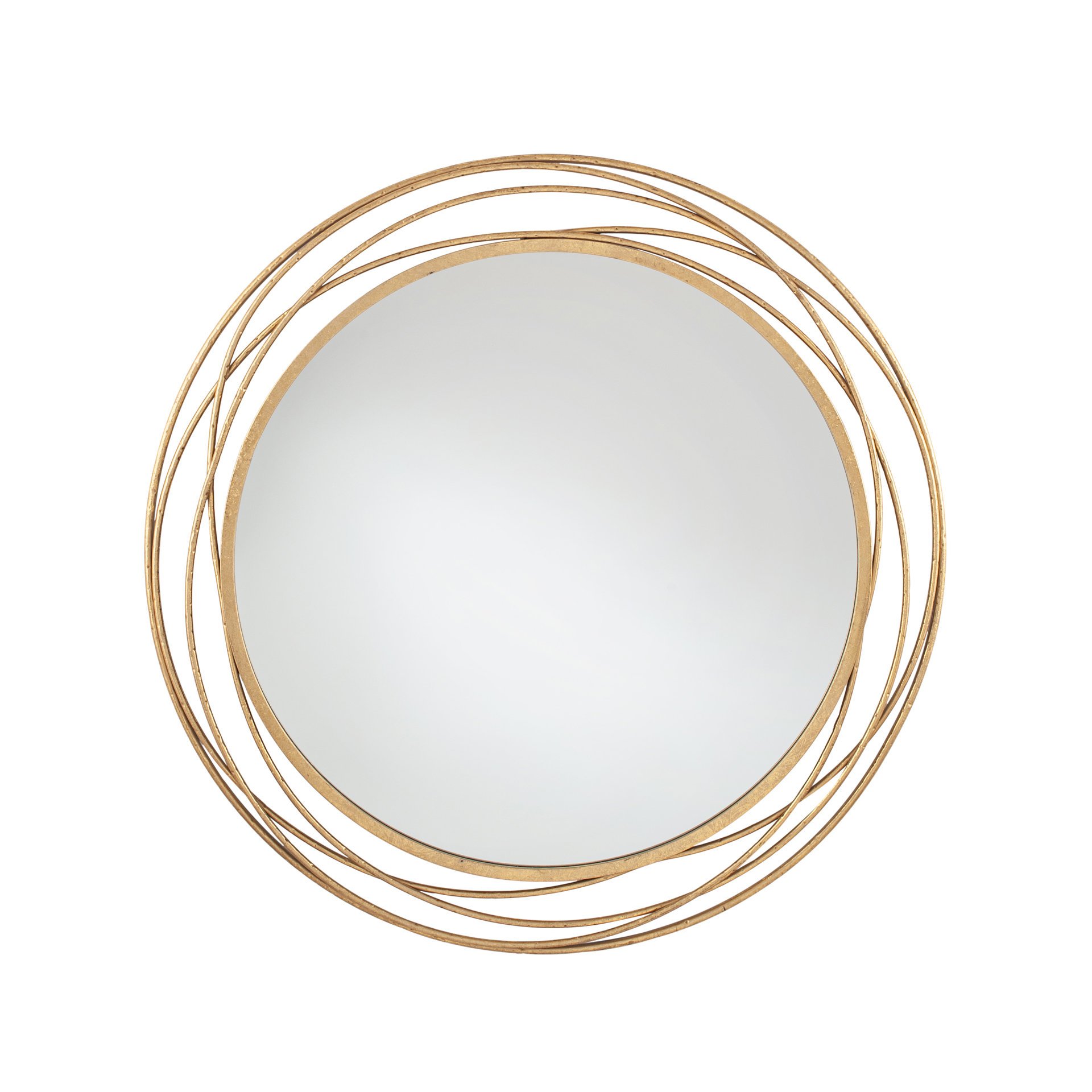 Etta Avenue Javin Round Metal Swirl Framed Wall Mounted Accent Mirror ...